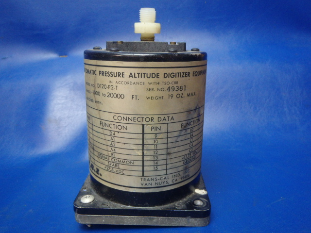 Trans-Cal Ind D120-P2-T T.C.I. Automatic Pressure Altitude Digitizer