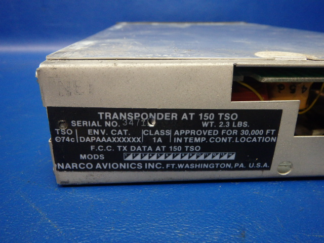 Narco AT150 TRANSPONDER TSO