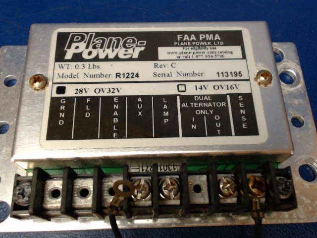 PLANE POWER R1224 PLANE POWER POWERFLEX VOLTAGE REGULATOR - 28V