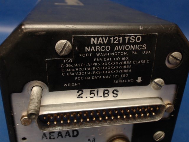 Narco NAV 121 TSO NAV-121 VOR/LOC Indicator / NAV Receiver TSO