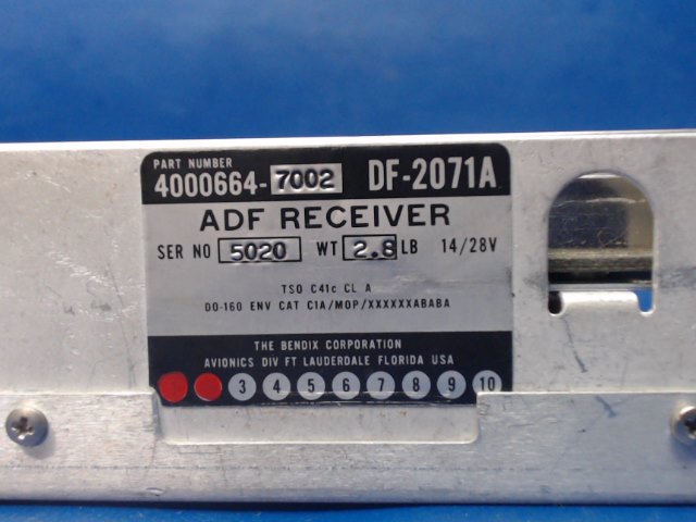 Bendix 4000664-7002 ADF Receiver Mod 1&2 DF-2071A