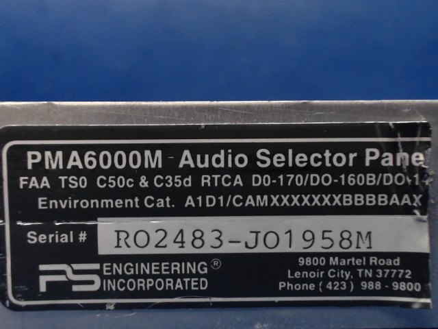 PS Engineering PMA6000M AUDIO SELECTOR PANEL MODEL PMA6000M