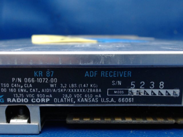 Bendix King 066-1072-00 KR-87 ADF Receiver