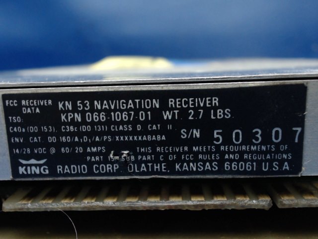 King 066-1067-01-R21 KN-53 Navigation Receiver