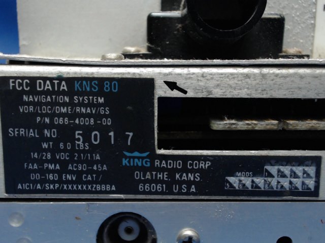 King AS IS KNS-80 NAV SYSTEM 14/28V (INOP) Condition unknown