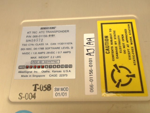 Bendix King 066-01156-0101 KT-76C Transponder 14v/28v