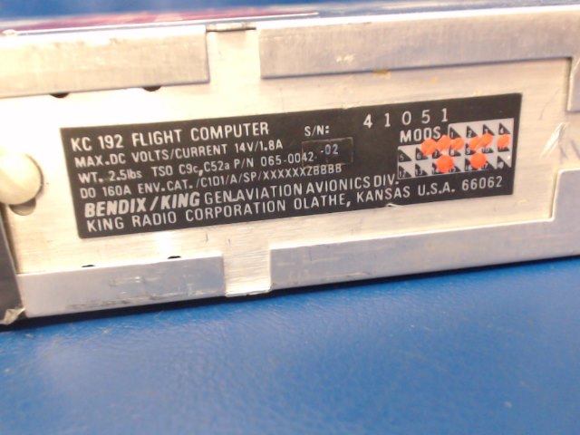 Bendix King 065-0042-02 Flight Computer KC 192