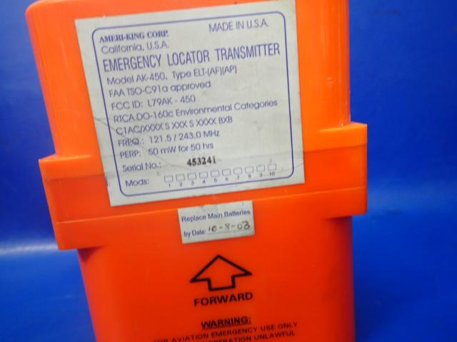 AMERI-KING AK-450 Emergency Locator Transmitter ELT w/ Tray AK-450