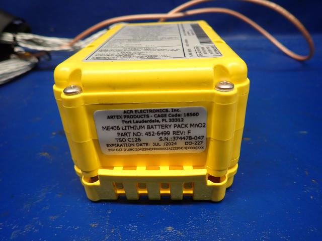 ARTEX 453-6603 ELT (Model ME406) w/ Tray Antenna and Remote Switch