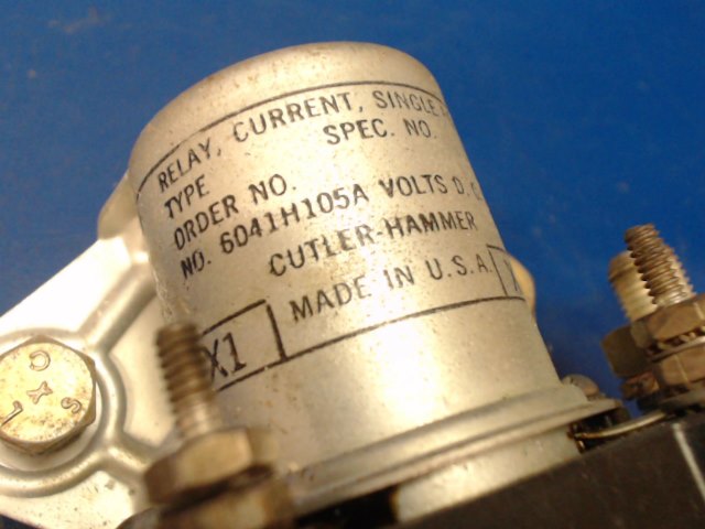 Cutler Hammer 455 151 Contactor-Power Relay (6041H105A) 12V