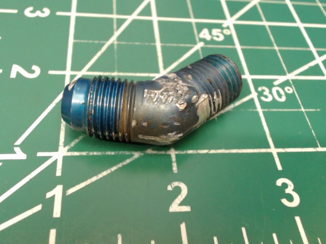 Lycoming O-320-E2A MS20823-6D Elbow - 45 Degrees 3/8 Flared Tube