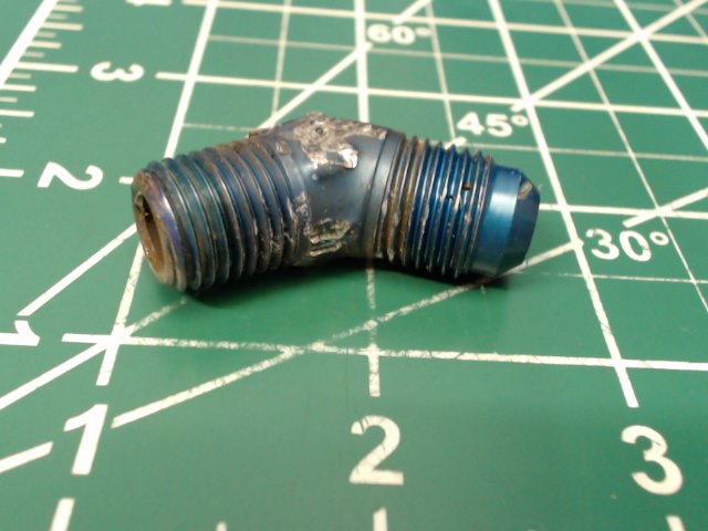 Lycoming O-320-E2A MS20823-6D Elbow - 45 Degrees 3/8 Flared Tube