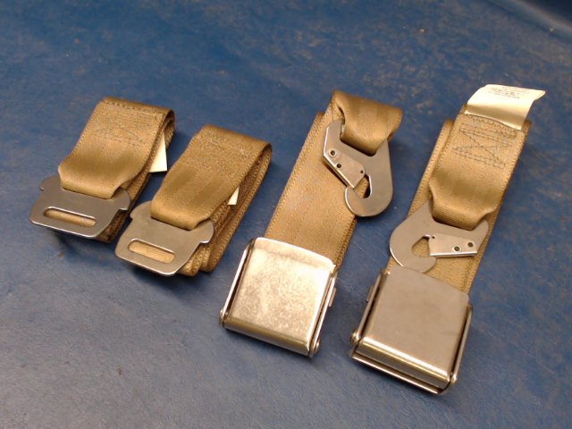 AIRCRAFT BELTS . SAFETY-Seat BELT- Lap Belts set of 2