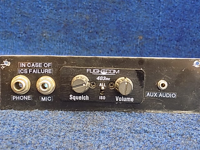 Flightcom 101-0263-00 PANEL MOUNT INTERCOM W/ MIC/PHONE/AUX AUDIO JACKS ...