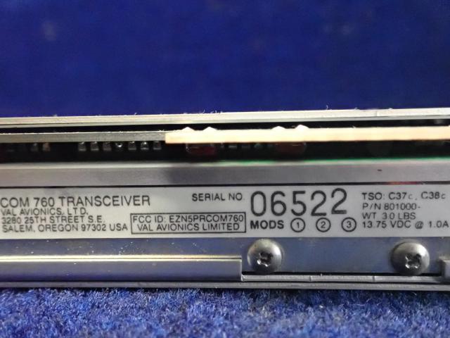 VAL Avionics 801000 Digital COM 760 Transceiver 13.75 VDC