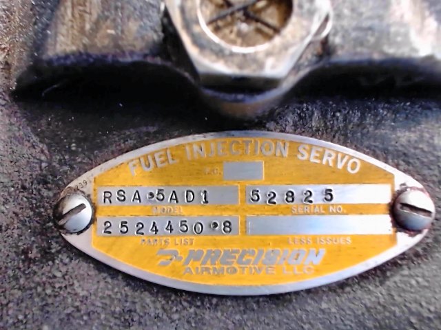 Prescision Airmotive 2524450-8 Servo - Fuel Injector - Model RSA-5AD1