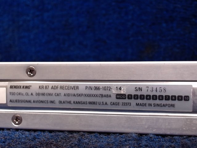 Bendix King 066-1072-14 ADF RECEIVER KR-87