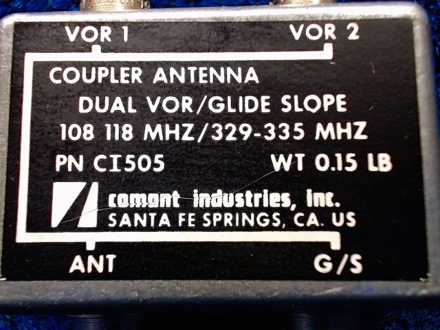 Comant CI-505 CI-505 Dual VOR/Glide Slope Antenna Coupler