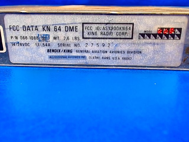Bendix King 066-1088-00 KN-64 DME 14 to 28 volts (Face needs replacing ...
