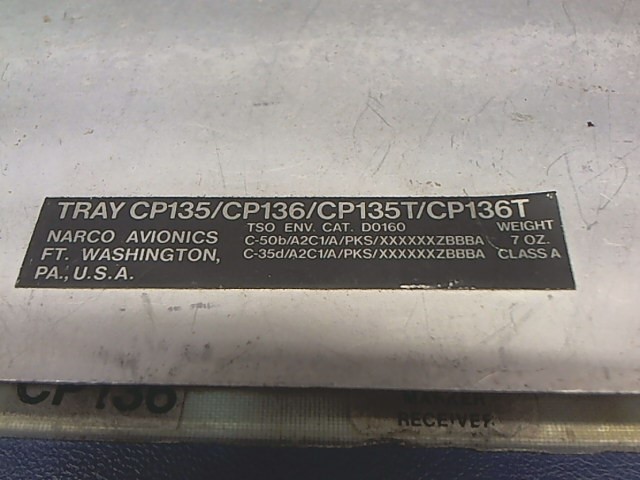 Narco NPN Tray - CP136 Audio Panel