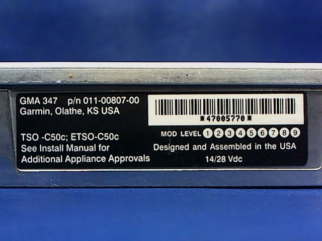 Garmin 011-00807-00 GMA 347 Audio Panel