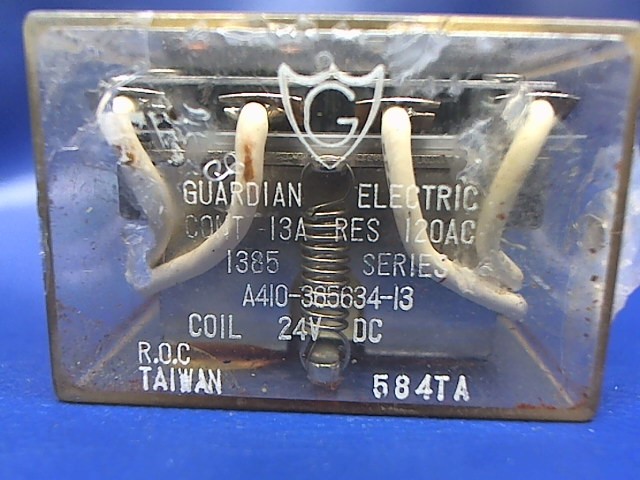 GUARDIAN ELEC. MFG. CO. A410-365634-13 GUARDIAN ELECTRIC RELAY 1385 ...