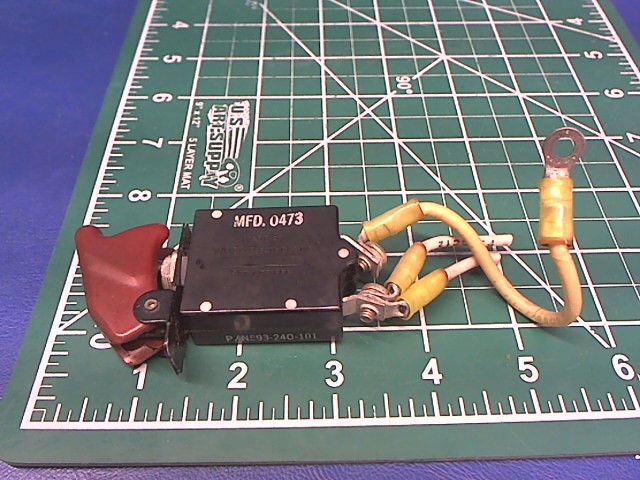 Wood Electric 593-240-101 BREAKER SWITCH-AVIONICS BUS W/ Switch Guard