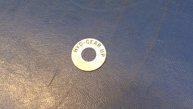 Piper 40849-03 PLACARD - Hydraulic - Gear Up (581 218)