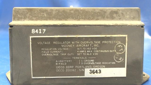 Mooney 20082 Voltage Regulator W/Overvoltage protection 14v