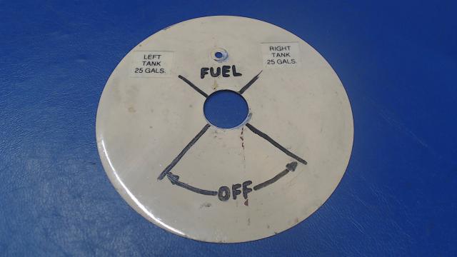 Piper 63832-00 Plate - Fuel Selector