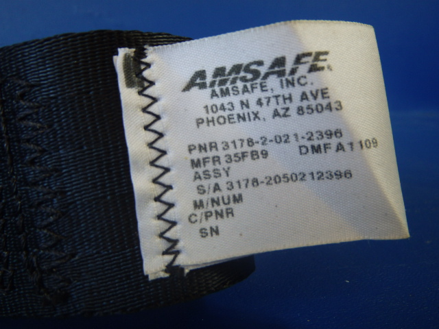 AMSAFE 3178-2-021-2396 SEATBELT- SAFETY RESTRAINT SYSTEM-LH AND RH