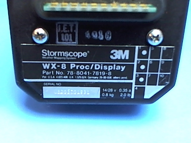 3M 78-8041-7819-8 STORMSCOPE WX-8 PROC/DISPLAY WITH ANTENNA STORMSCOPE WX-8