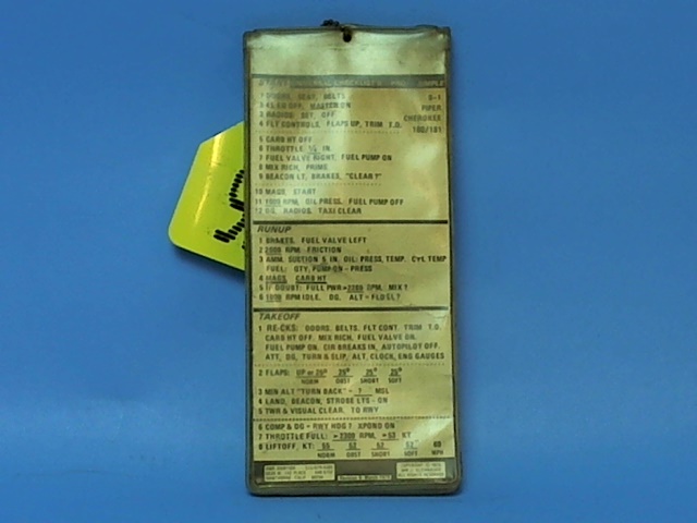 AWK Aviation NPN Piper Cherokee 180/181 Universal Checklist