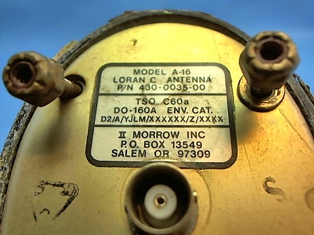 II Morrow 430-0035-00 A-16 LORAN C ANTENNA