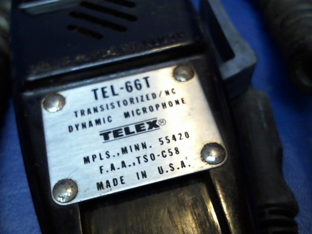 Telex TEL-66T Transistorized/NC Dynamic Microphone.