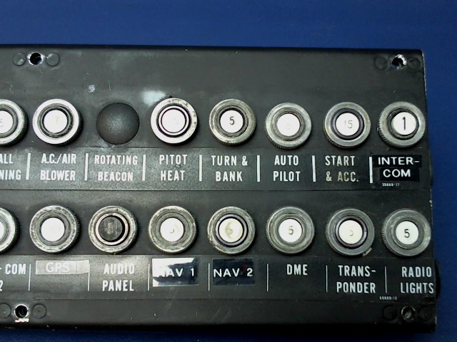 Piper 35209-00 PANEL ASSY - Circuit Breaker (Complete)