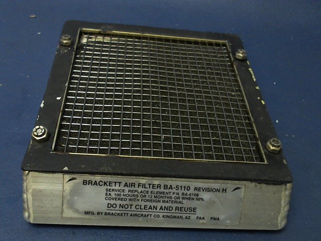 BRACKETT AIRCRAFT CO. BA-5110 FILTER-AIRBOX