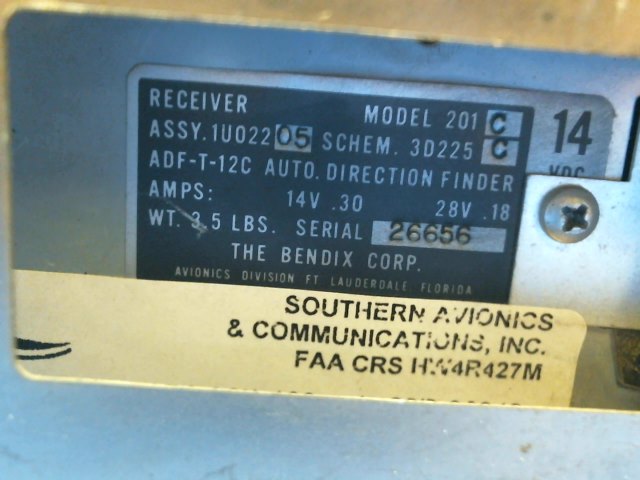 Bendix 1U02205 ADF-T-12C 14V MODEL 201C (as is no returns)