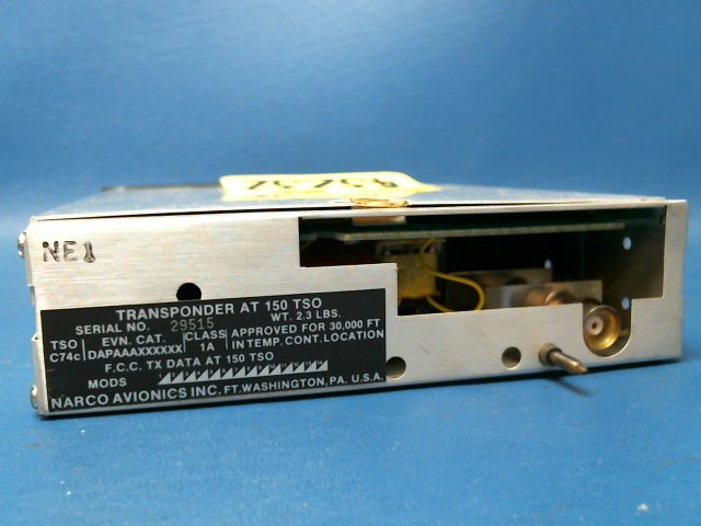 Narco AS- IS AT-150 TRANSPONDER AT-150 TSO CORE INOP Condition Unknown