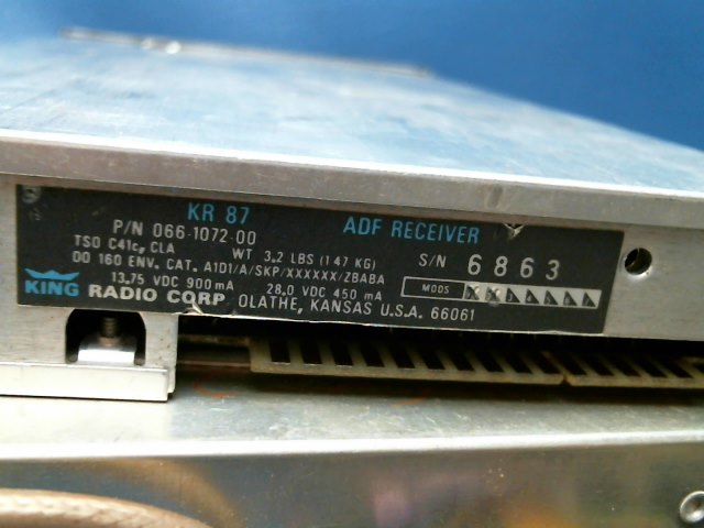 Bendix King 066-1072-00 KR-87 ADF Receiver