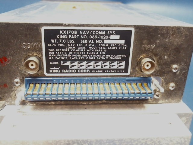 King 069-1020-00 KX170B Nav/Comm Sys. (INOP)